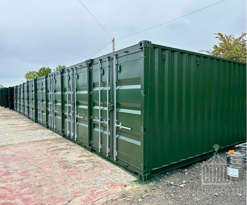 Self Storage Site Container Repaint and Door Modifications